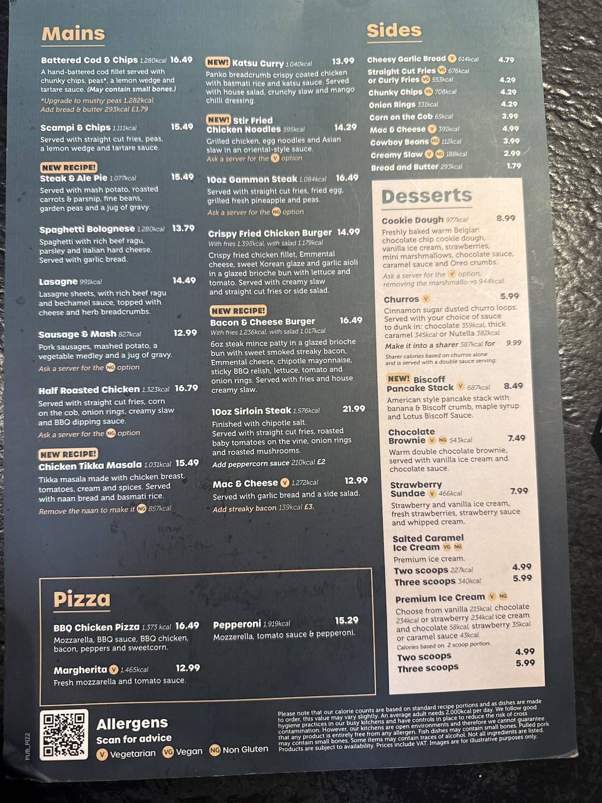 Menu at Haybarn Inn, Lakes