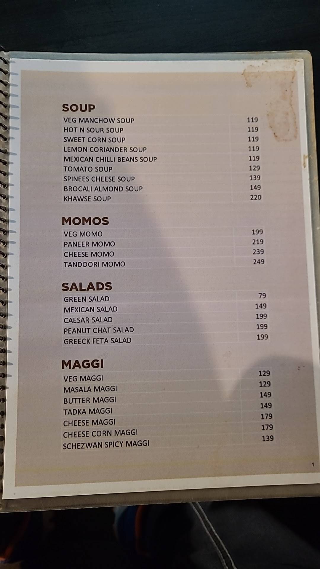 Menu at Hello Heaven Cafe, Ahmedabad
