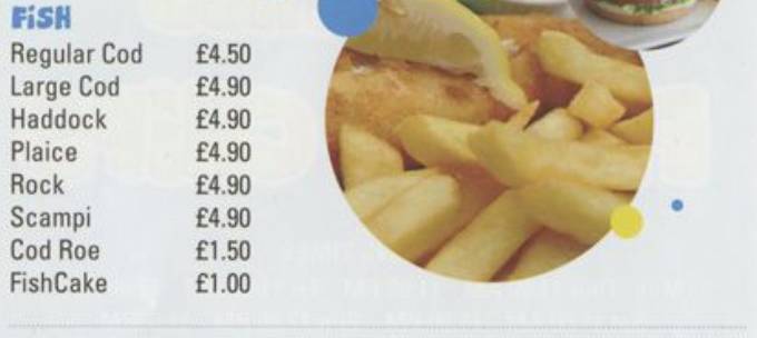Menu at Heston Fish Bar, London