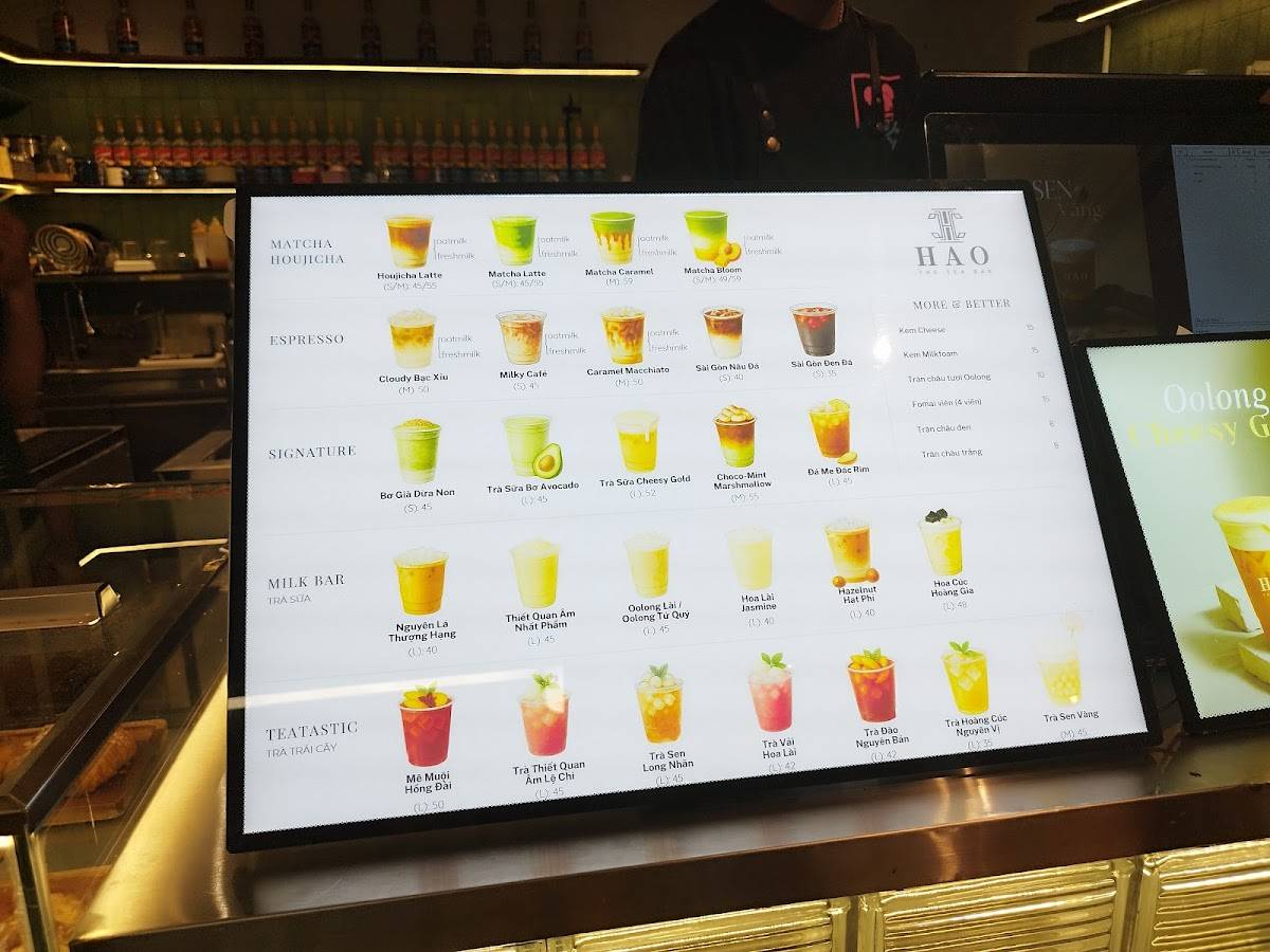 Menu at HAO The Tea Bar - Thống Nhất, Ho Chi Minh City