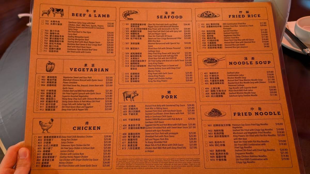 Menu at Hong Kong Chef Macarthur restaurant, Campbelltown