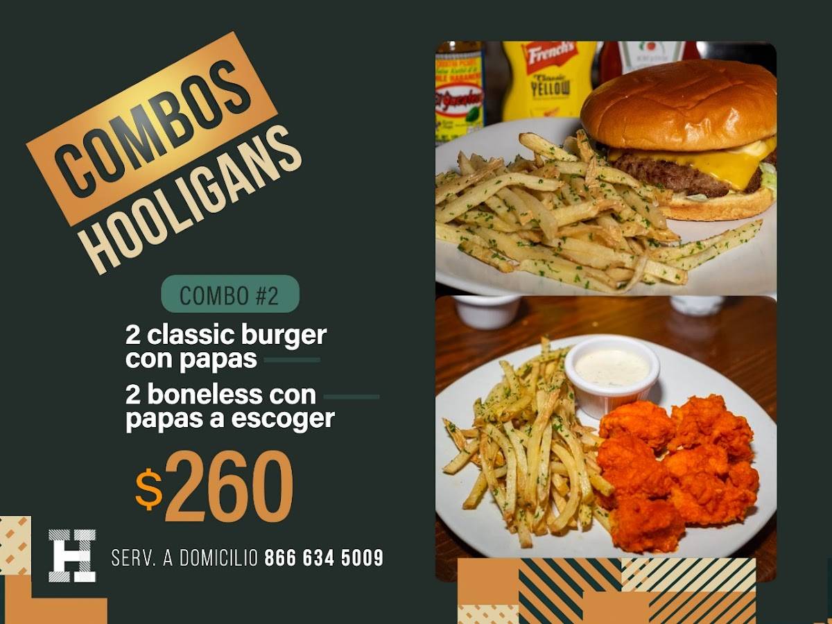 Carta de Hooligans Irish Pub + Kitchen, Monclova, Blvd. Ejercito ...