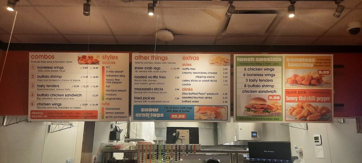 Menu at Hoots South Loop restaurant, Chicago