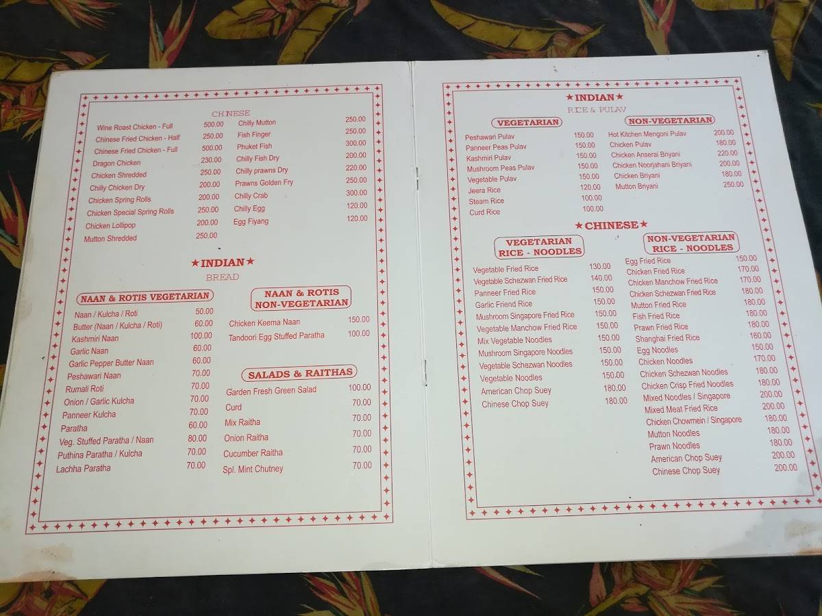 Menu at HOT KITCHEN RESTAURANT ECR, Chennai, 78 & 79