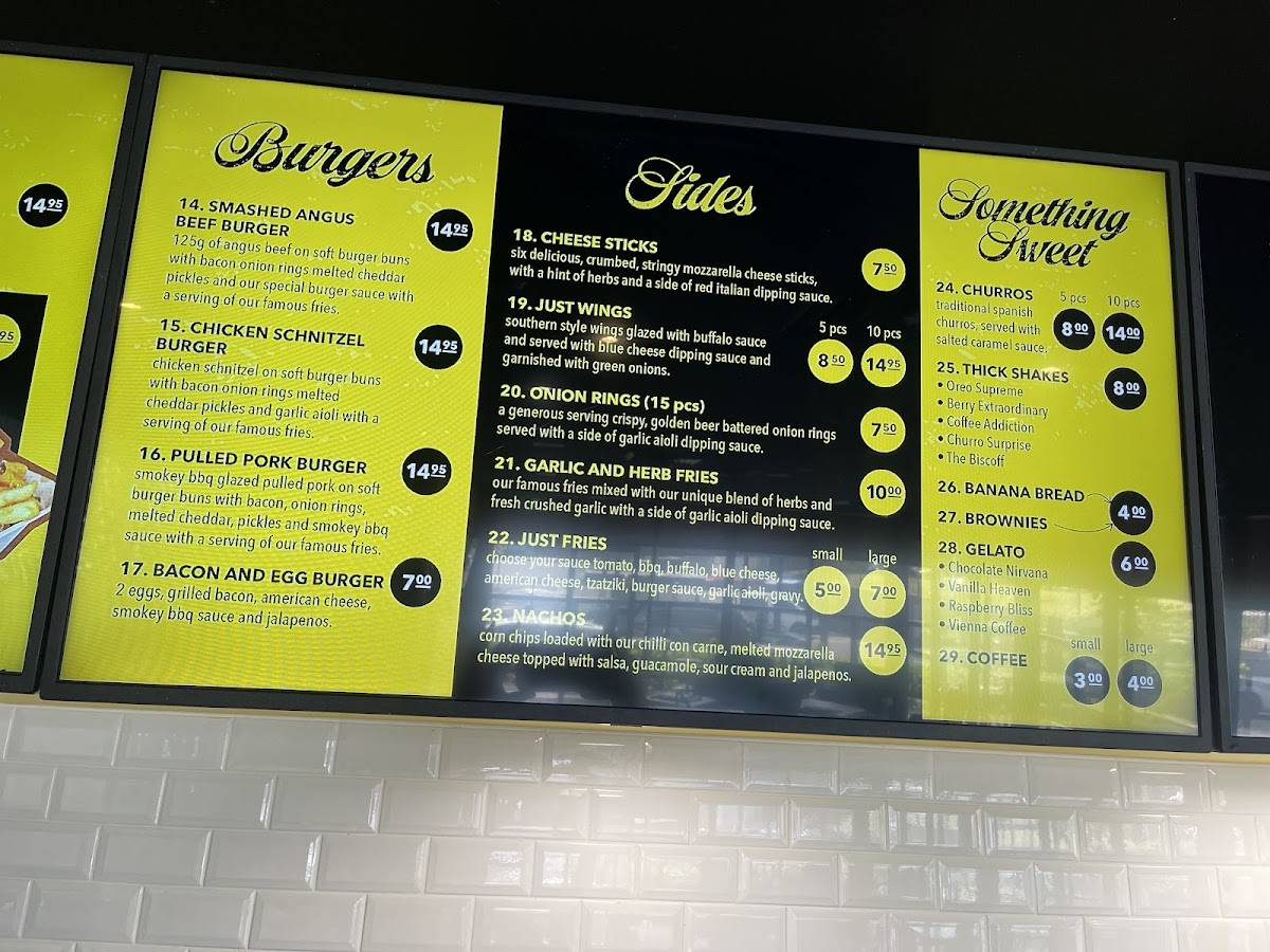 Menu at House Of Loaded Fries restaurant, Emu Plains