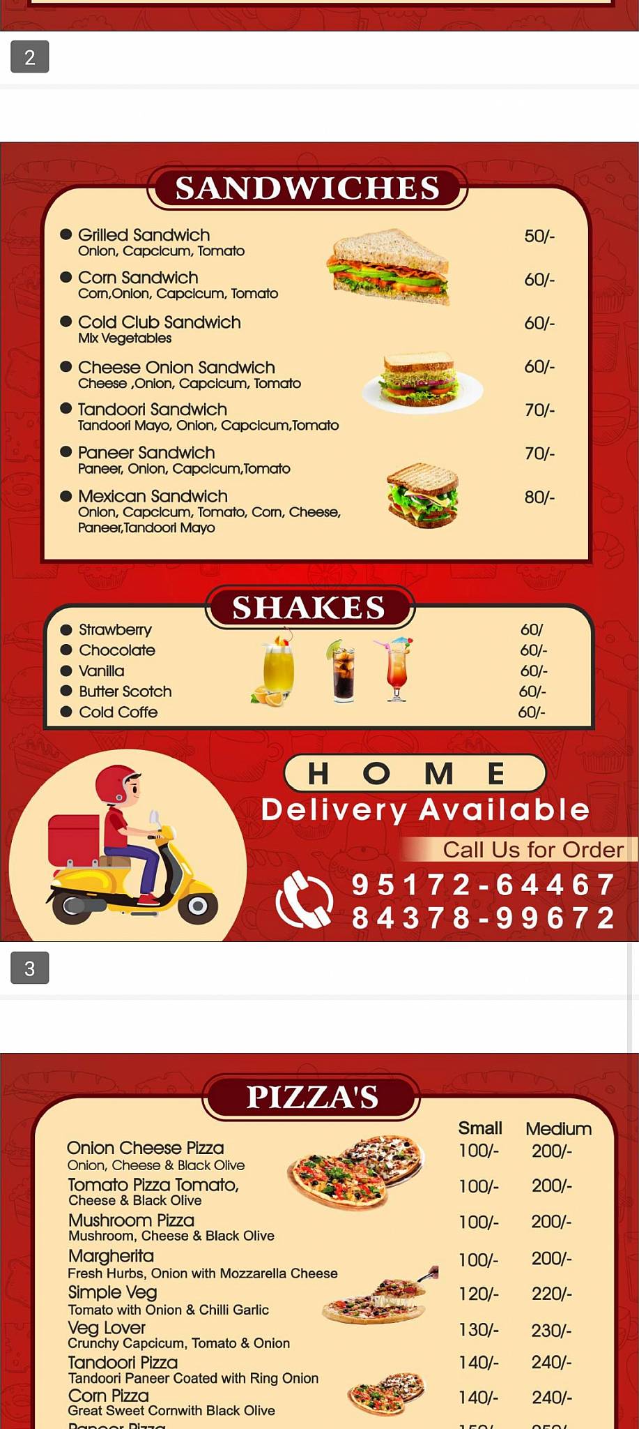 Menu at Hunger Food Point, Bhadaur