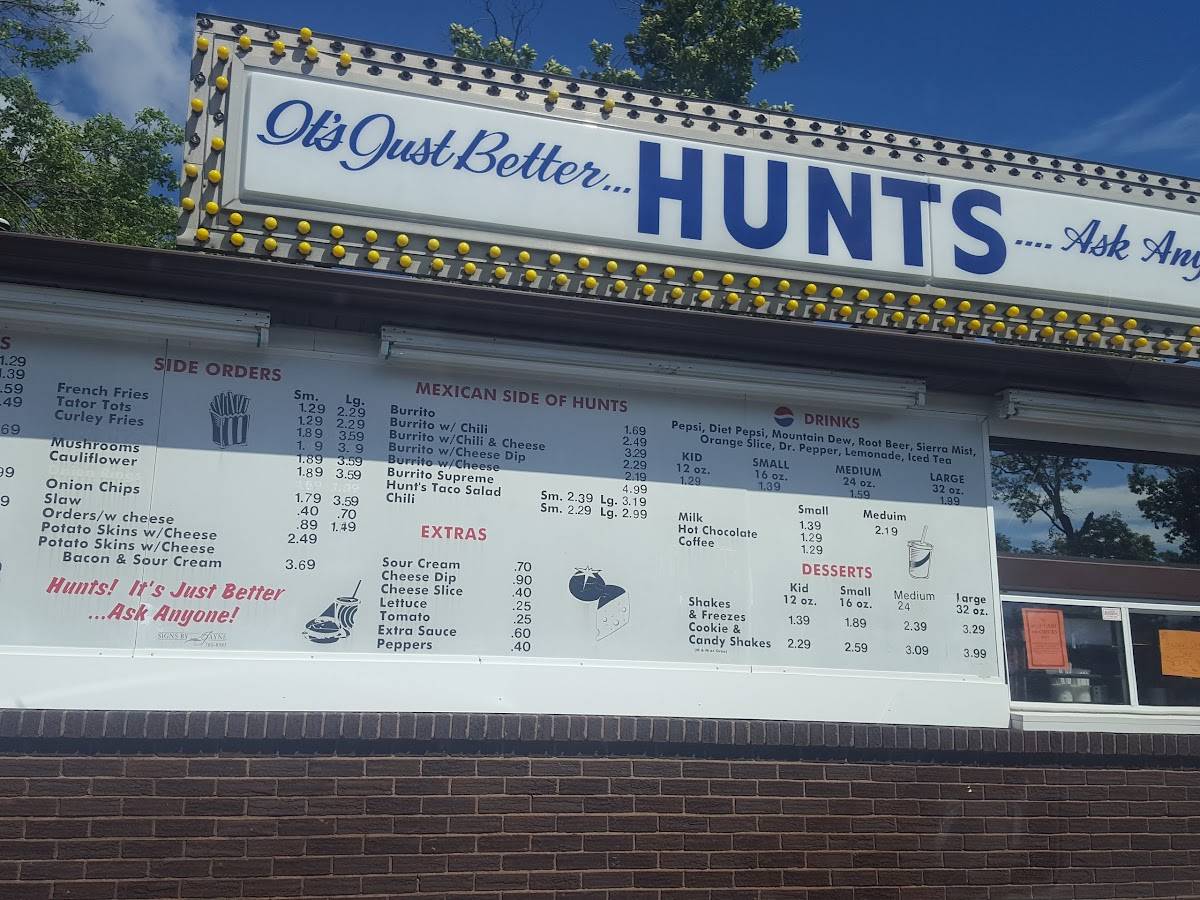Menu at Hunt's Dairy Bar, Park Hills, E Main St