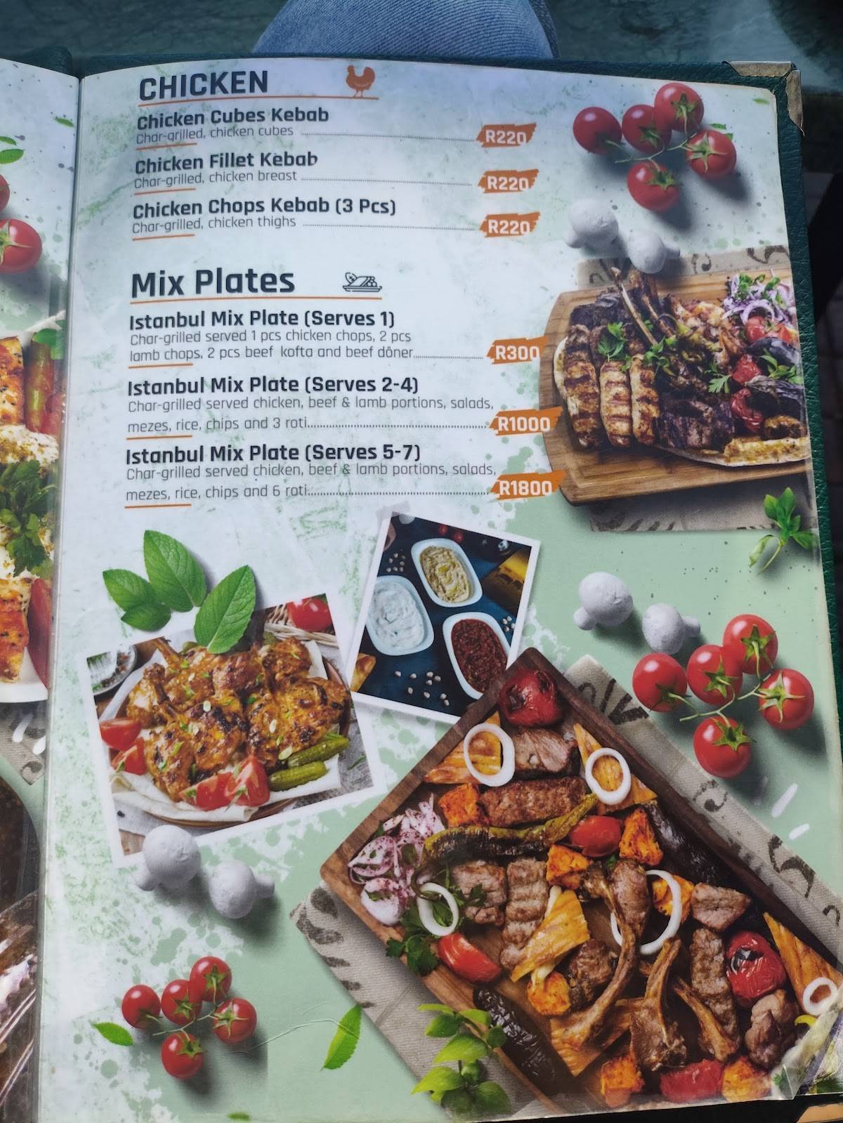 Menu at ISTANBUL KEBAB Melrose Arch restaurant, Johannesburg