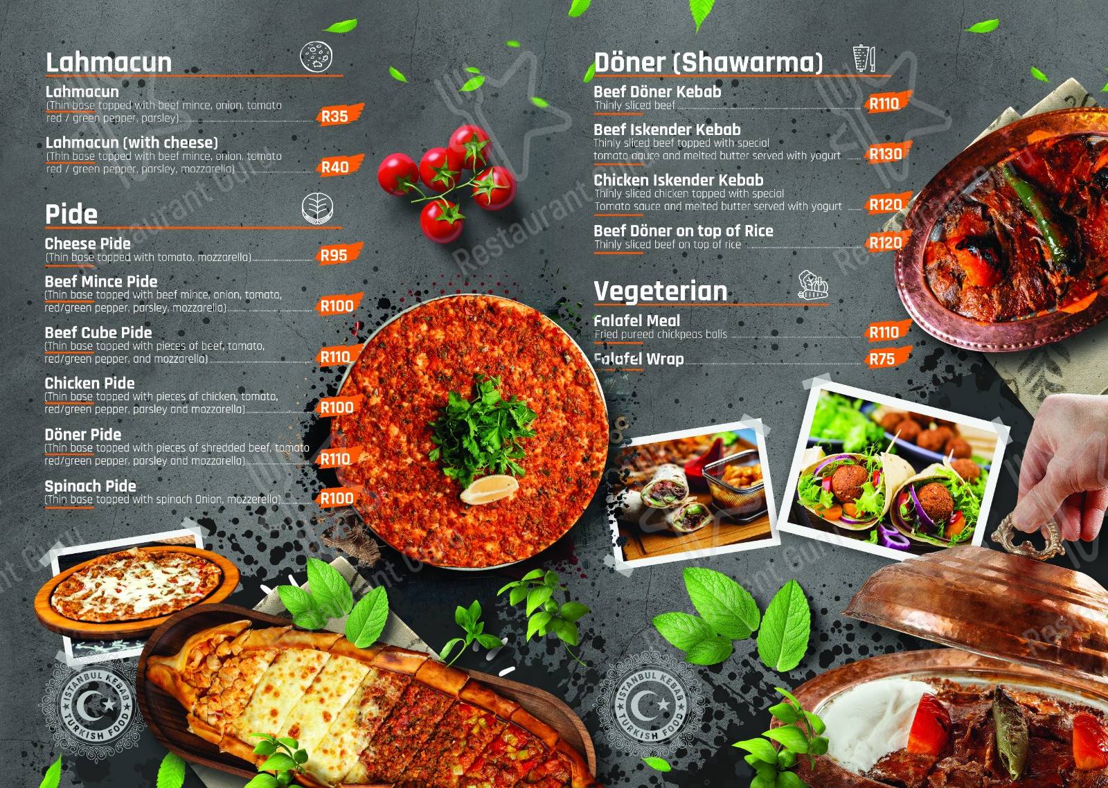 Menu at ISTANBUL KEBAB Sunninghill restaurant, Midrand, Village ...