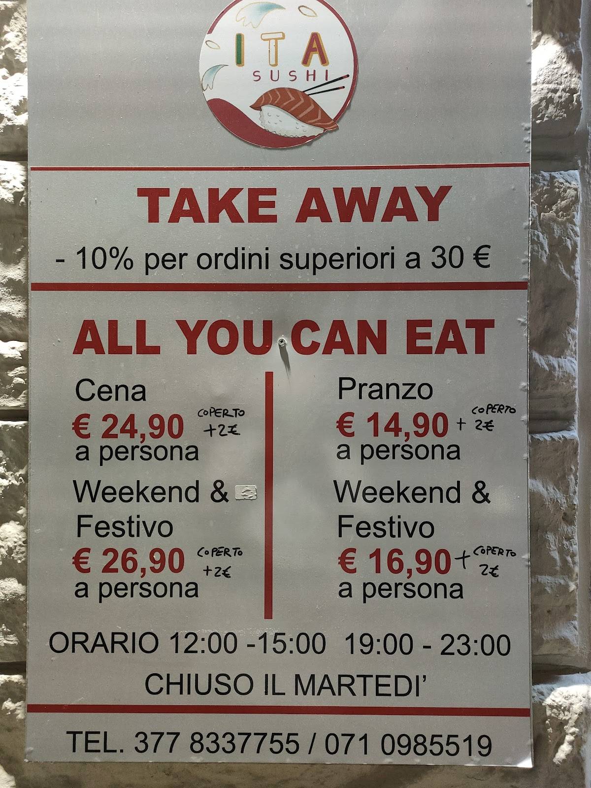 Menu da ITA SUSHI ristorante, Falconara Marittima