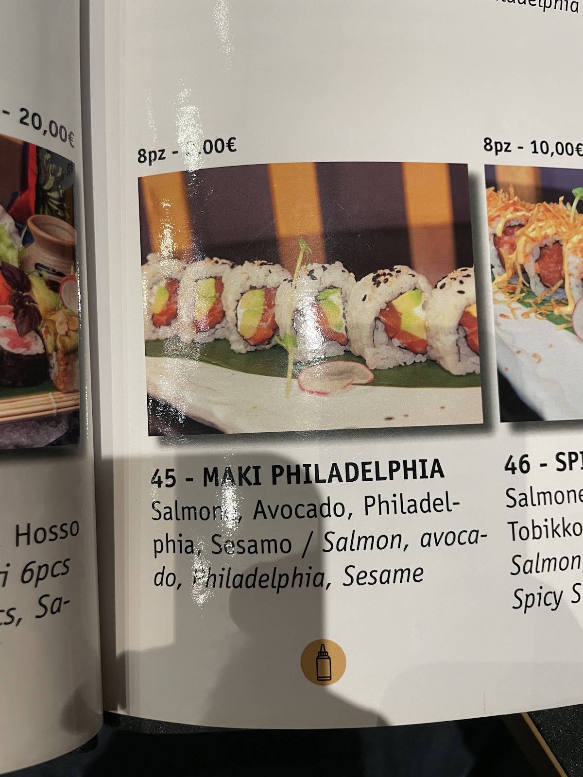 Menu at Iku sushi restaurant, Syracuse