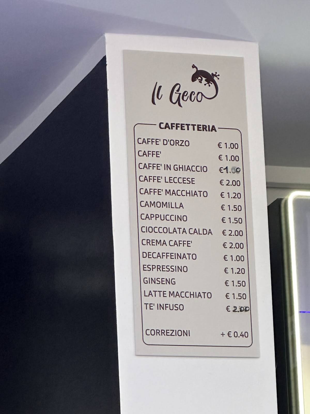 Menu da Il Geco ristorante, Ugento