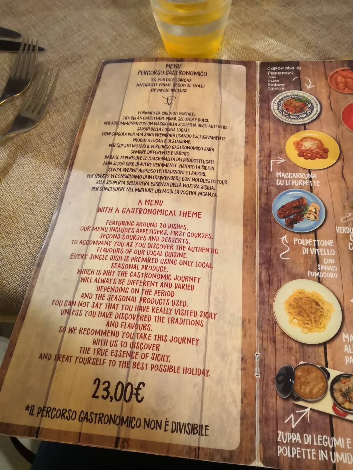 Menu at Il Gitano Ristorante All'antica, Castellammare del Golfo