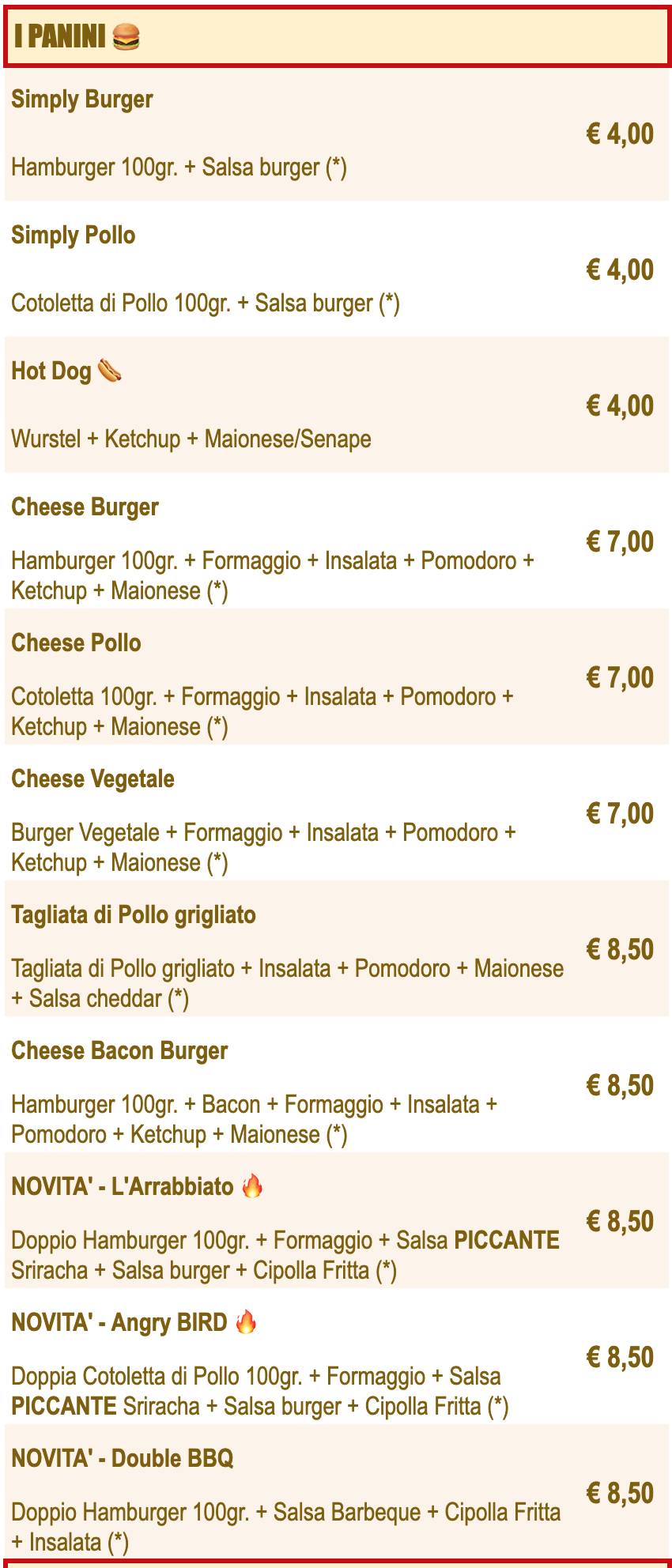 Menu da Il Paiolo LudoPub Cocktail Bar & Giochi da tavolo, Roma