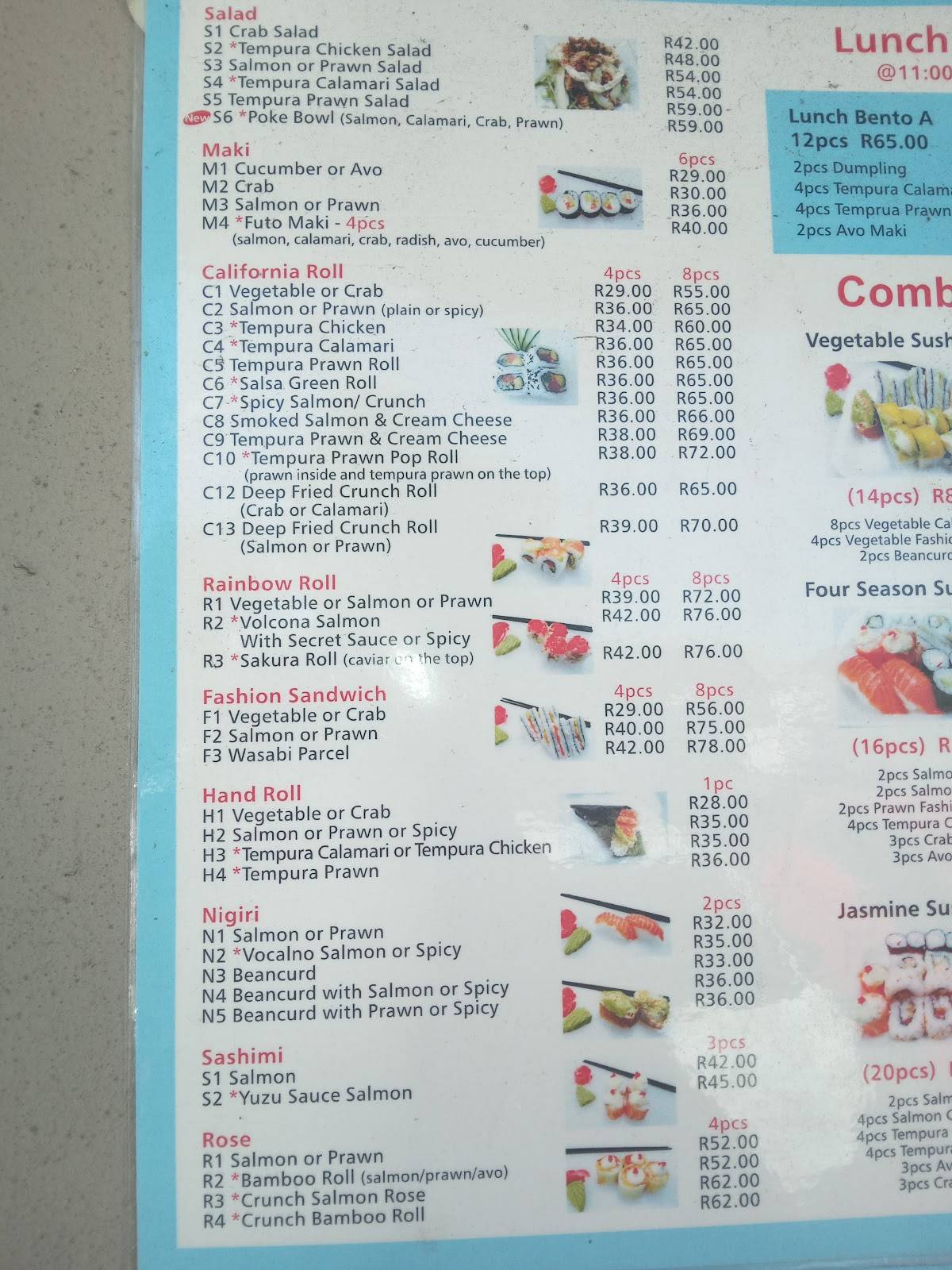 Menu at Imperial Asian Kitchen & Sushi Express restaurant, Cape Town