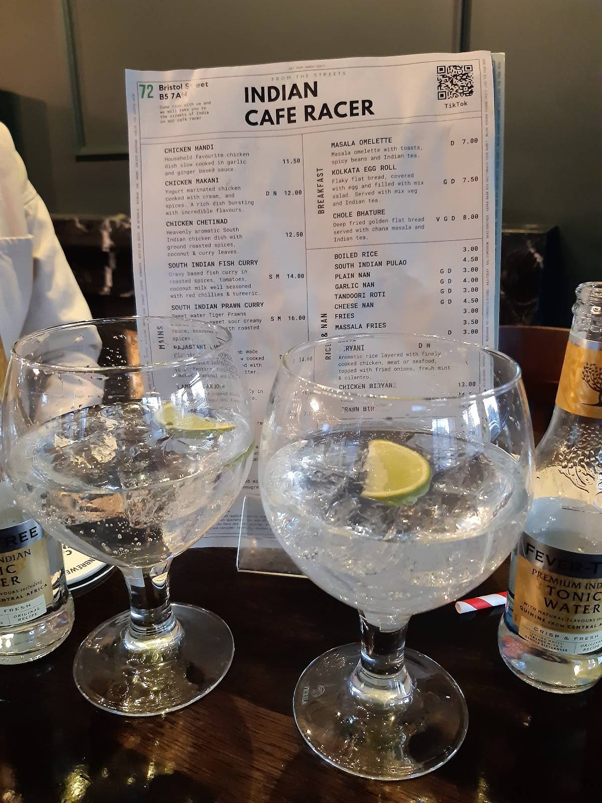 Carta de Indian Cafe Racer, Birmingham