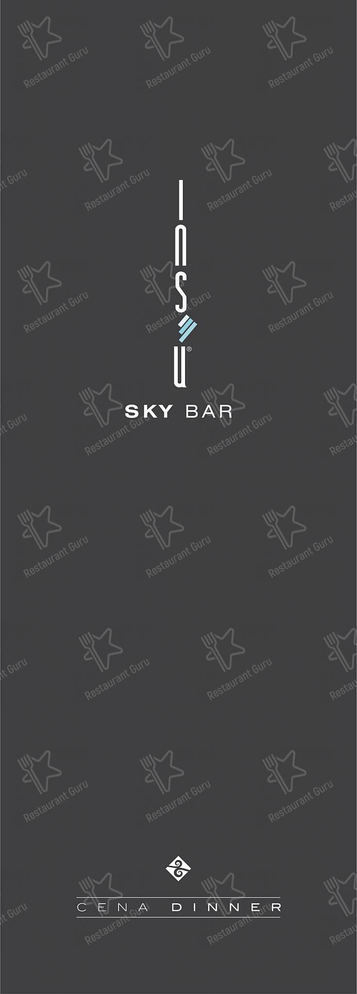 Menu at Insu Sky Bar, Nuevo Vallarta
