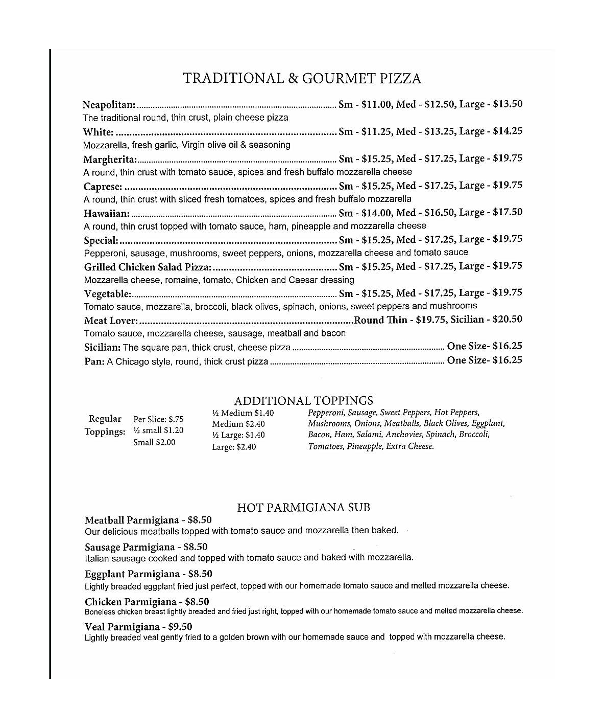Menu at Italian Delight - Linglestown pizzeria, Harrisburg, Linglestown Rd