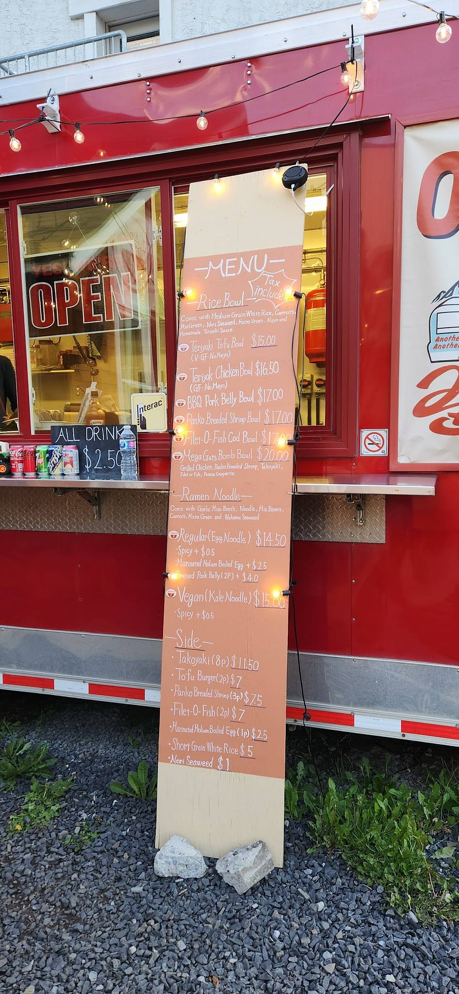 Menu at Japa Bowl restaurant, Canmore