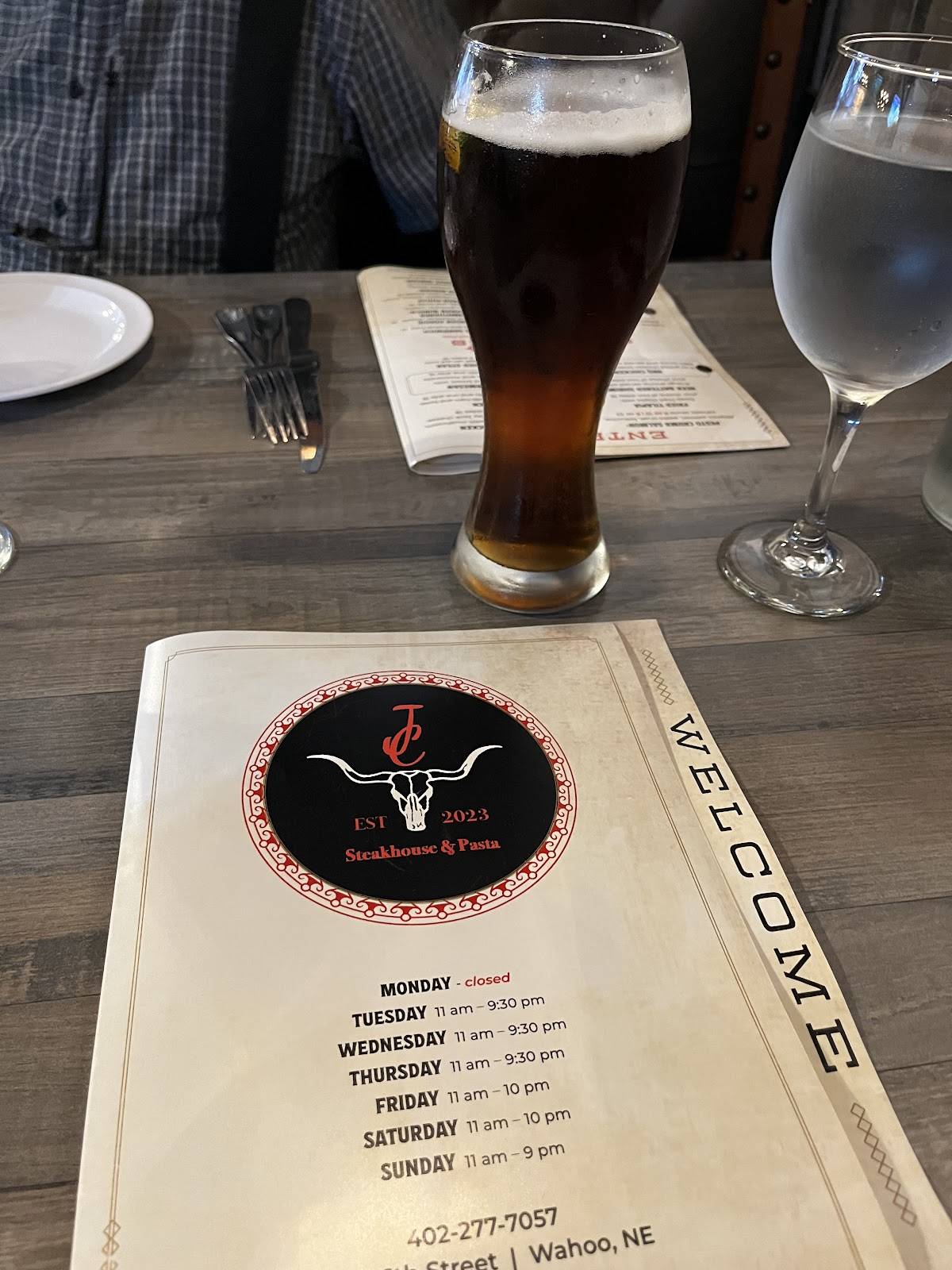 Menu at Jc’s Steakhouse, Wahoo