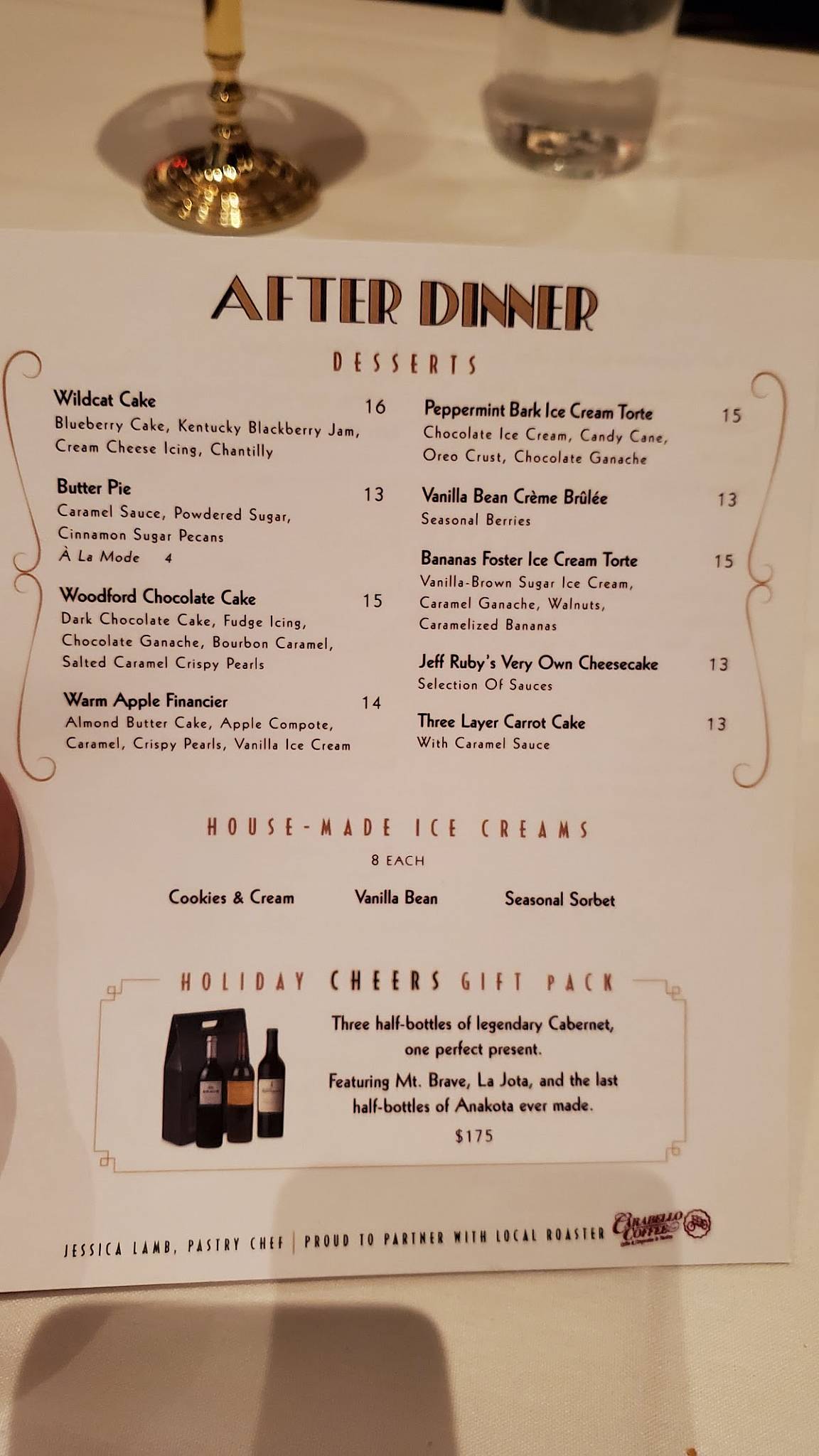 Menu at Jeff Ruby's Steakhouse - Lexington, Lexington