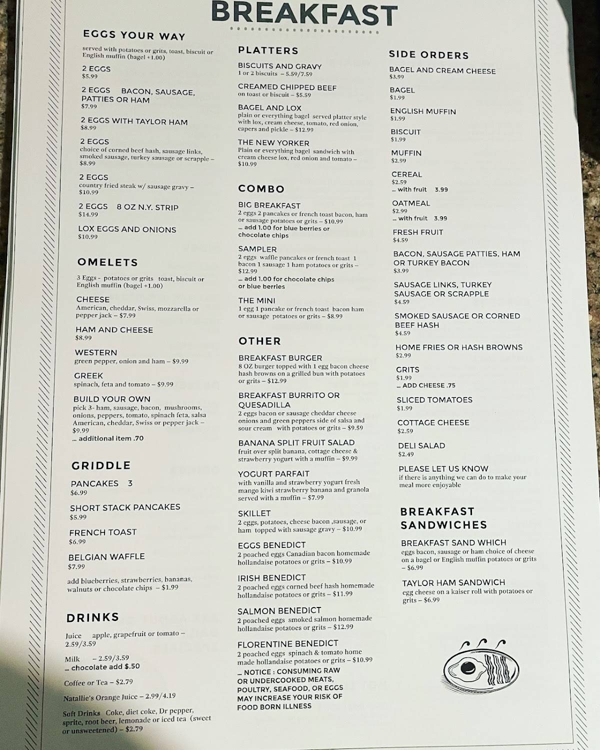 Menu at Jersey Brothers Diner restaurant, Palm Bay