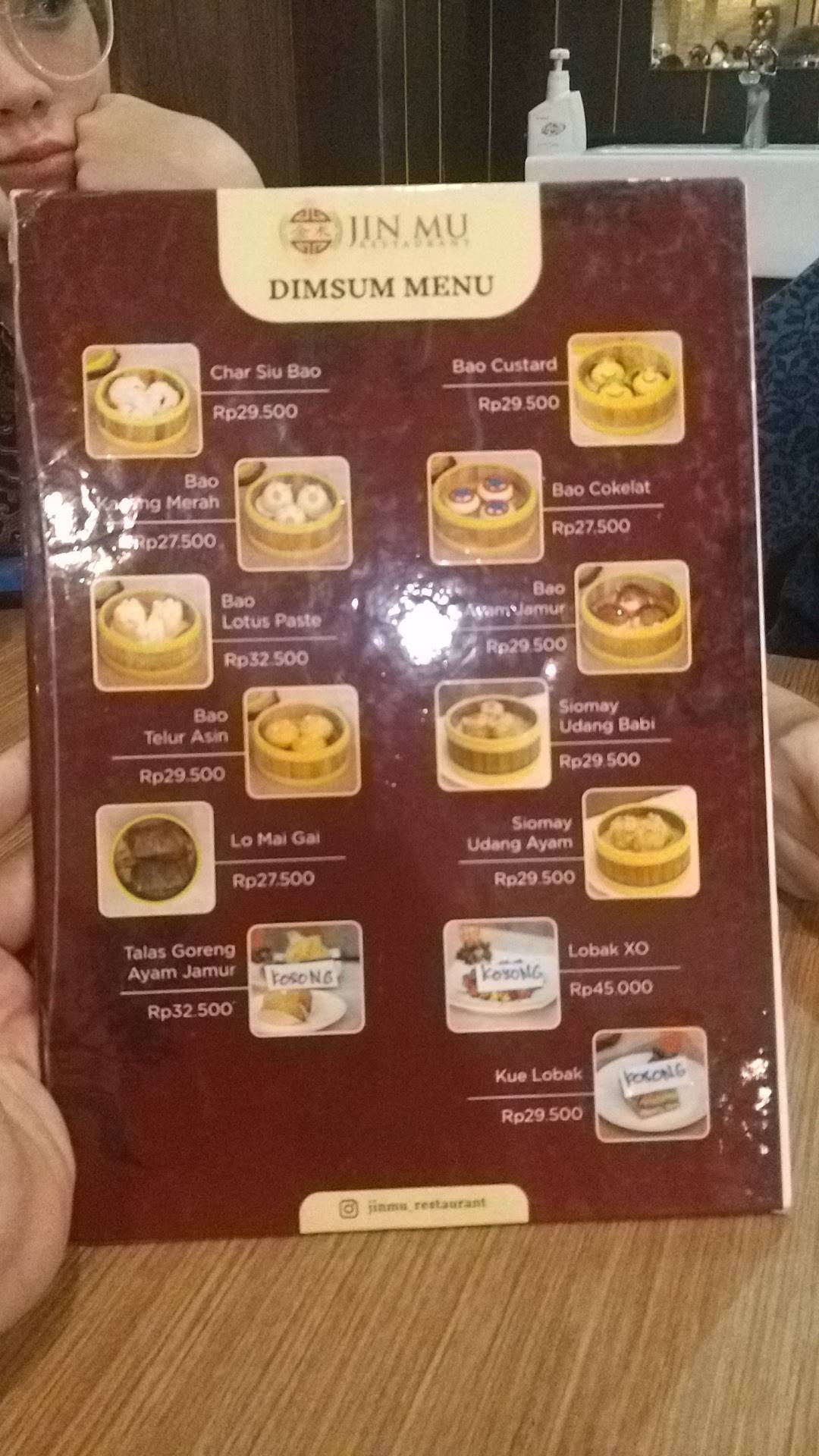 Menu at Jin Mu Pluit Village Mall restaurant, North Jakarta, Pluit ...