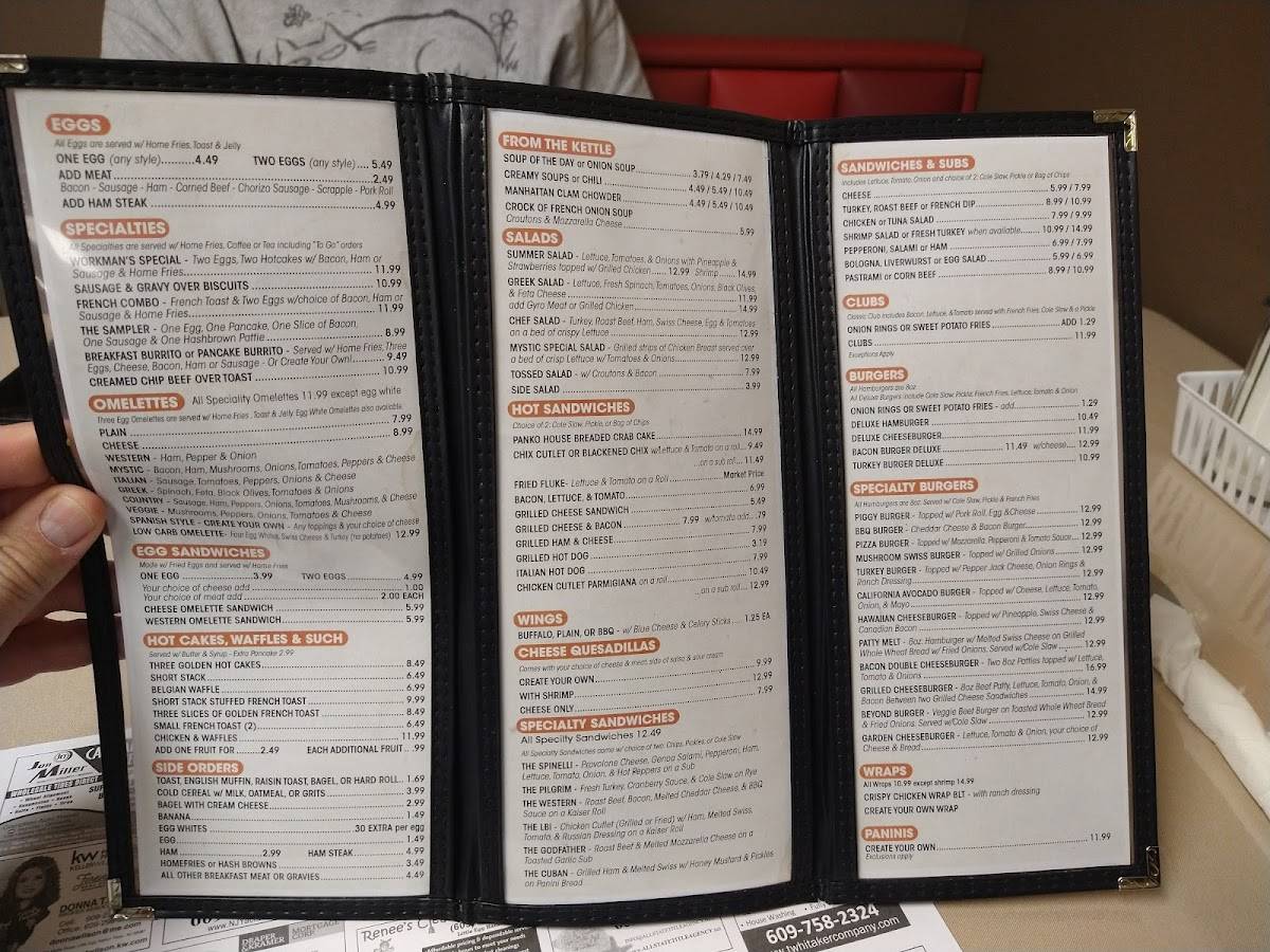 Menu at Radio Road Bistro restaurant, Little Egg Harbor Township