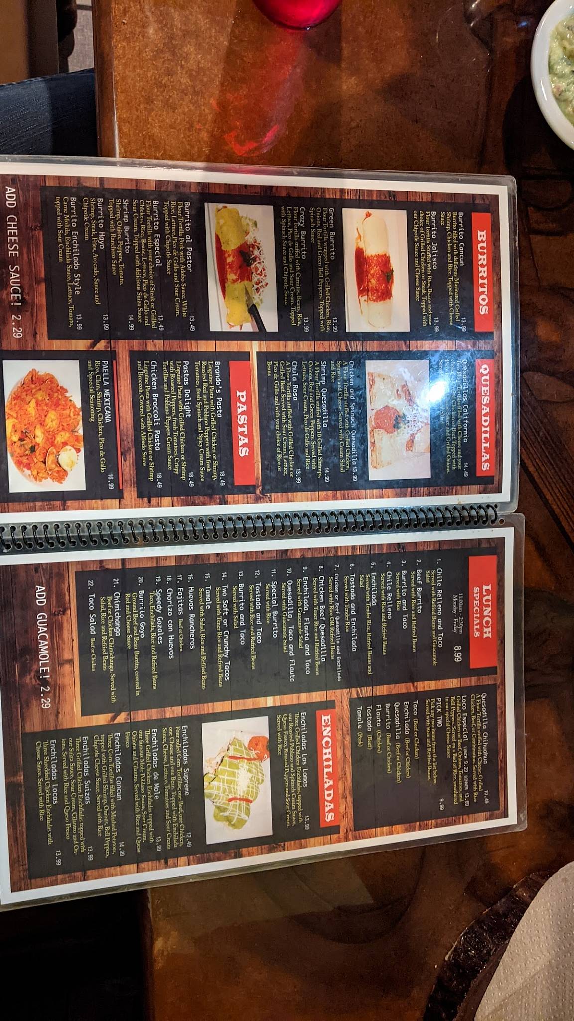 Menu at Jose Locos restaurant, Springfield, 935 N Glenstone Ave