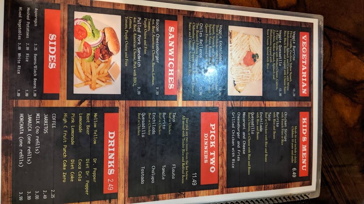 Menu at Jose Locos restaurant, Springfield, 935 N Glenstone Ave