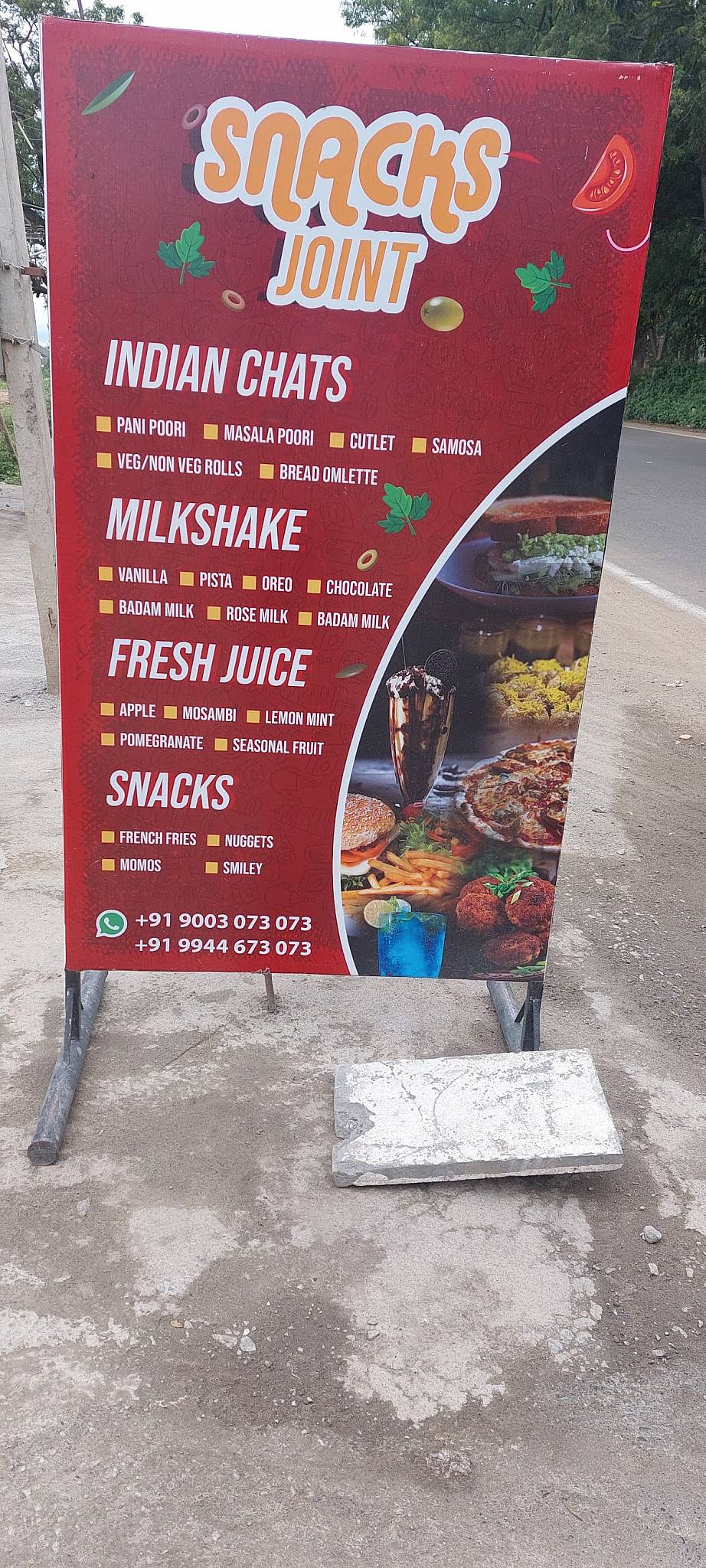 Menu at J's food court Snacks joint, Karunya Nagar