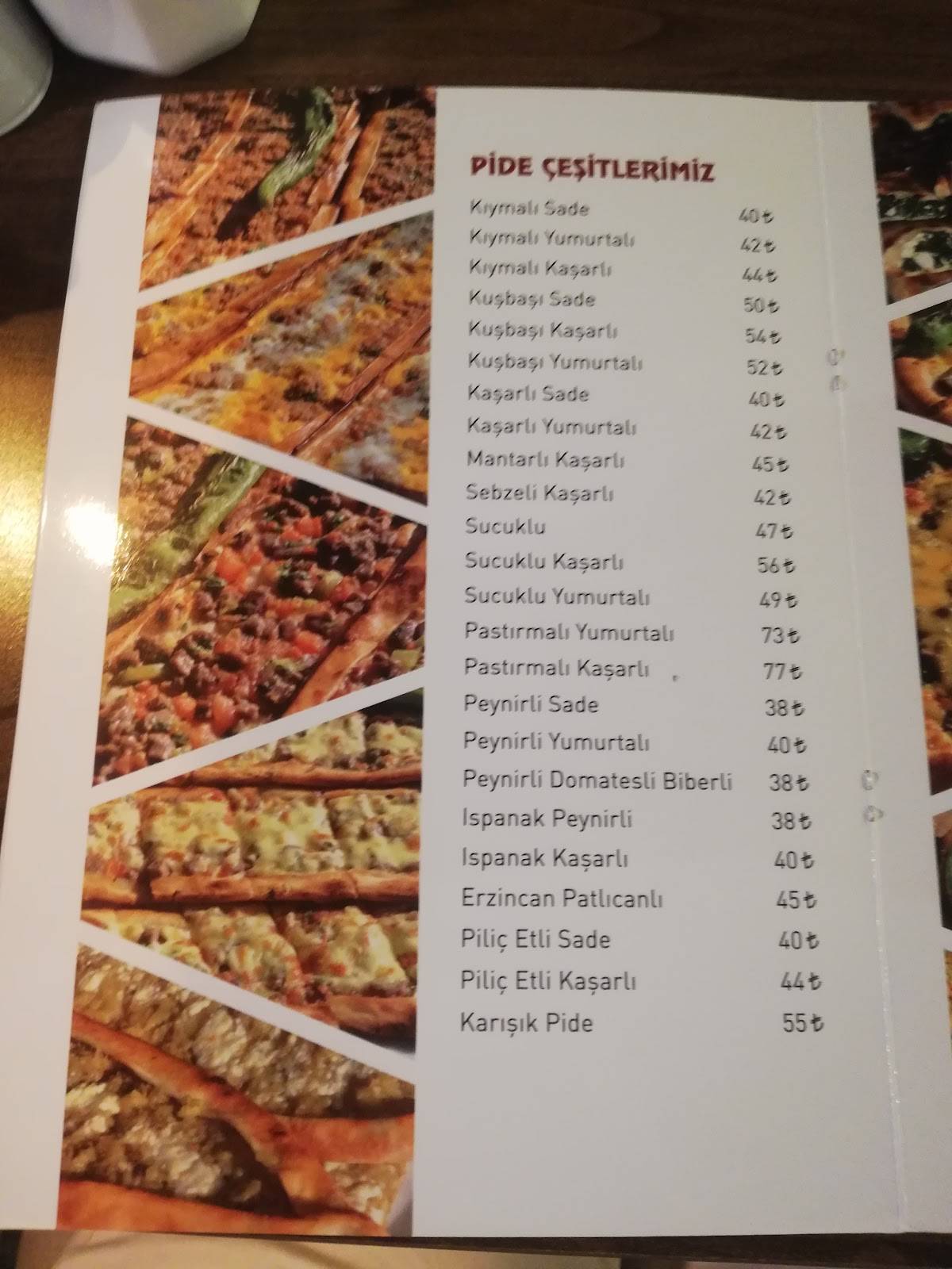 Menu at KARACA Pide Çorba Kebap, Izmir