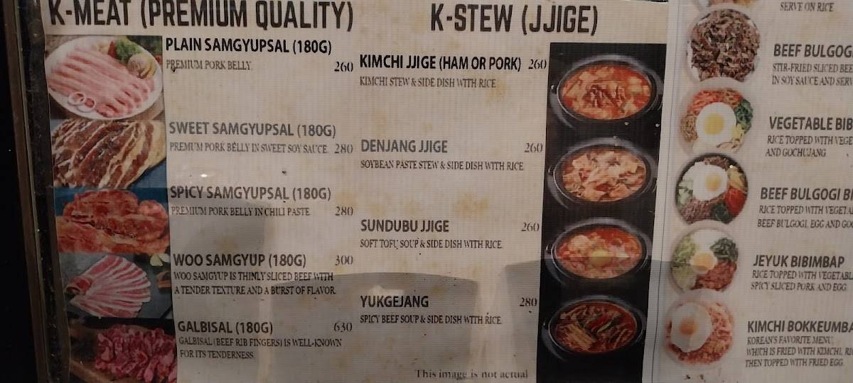 Menu at KOREAN TOP CHEF in Los baños restaurant, Los Baños