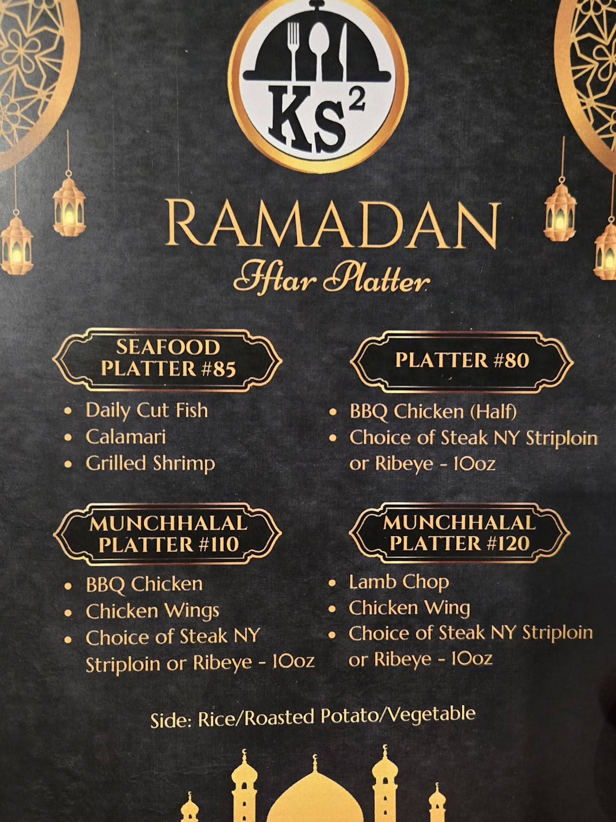 Menu at KS2 THE HALAL STEAK & GRILL BBQ, Toronto