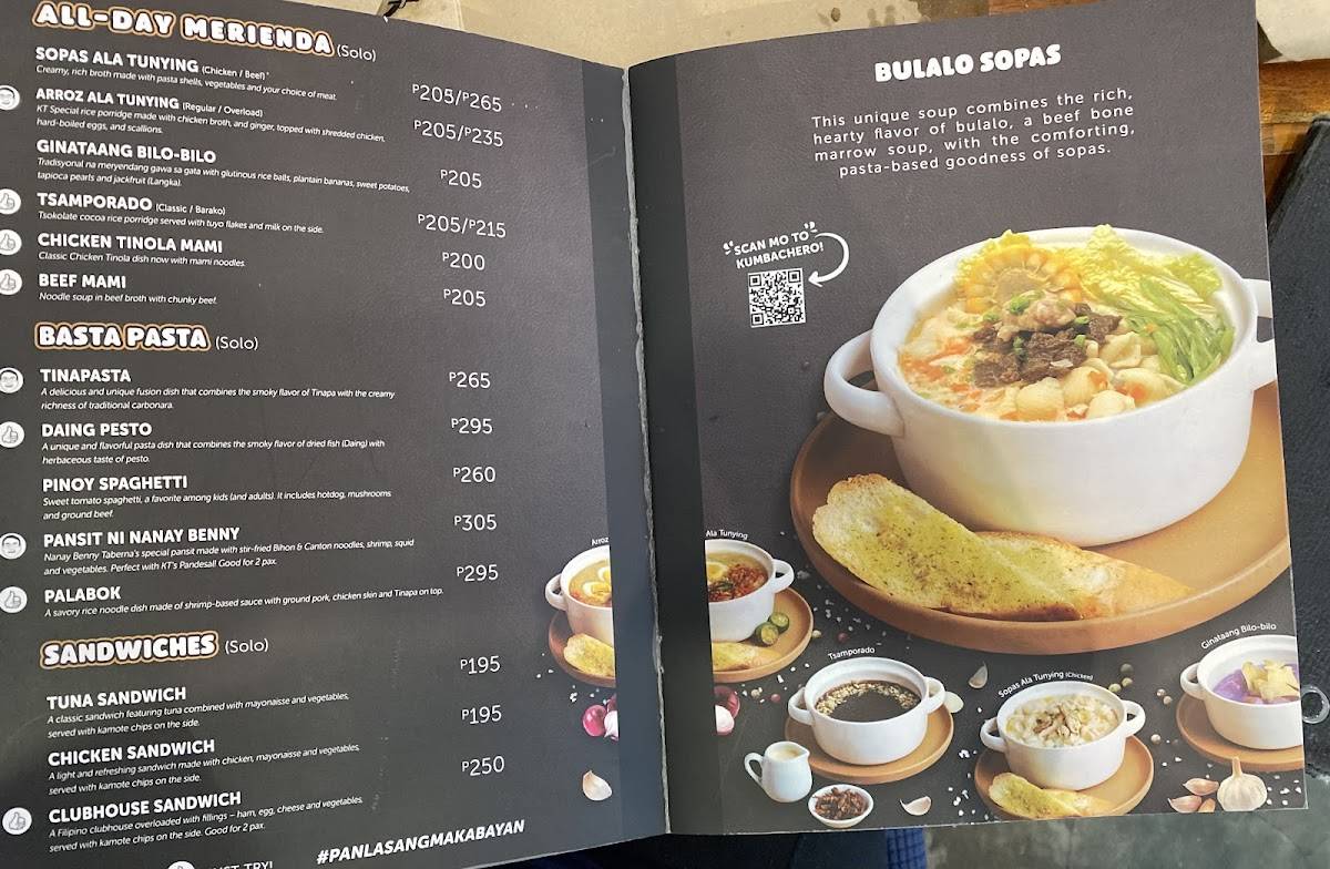 Menu at Ka Tunying’s Visayas Ave, QC cafe, Quezon City, 88 Visayas Ave