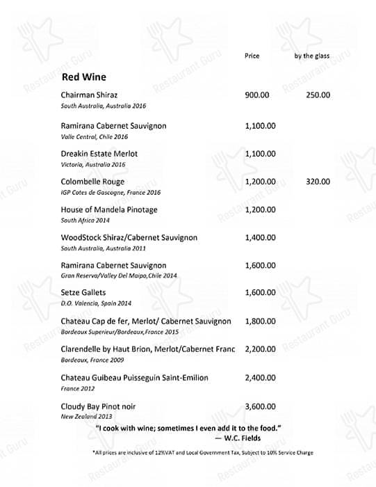 Menu at Kalesa Cafe, Pasig