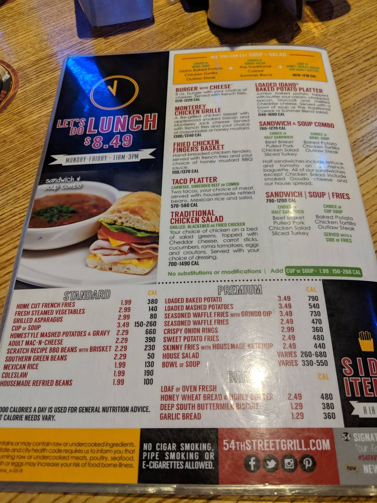 Menu at 54th Street Restaurant & Drafthouse- Zona Rosa, Kansas City, NW ...