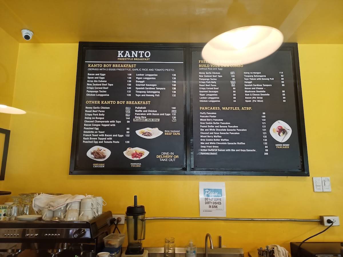 Menu at Kanto Freestyle Breakfast Morato restaurant, Quezon City, J2HM+QH4