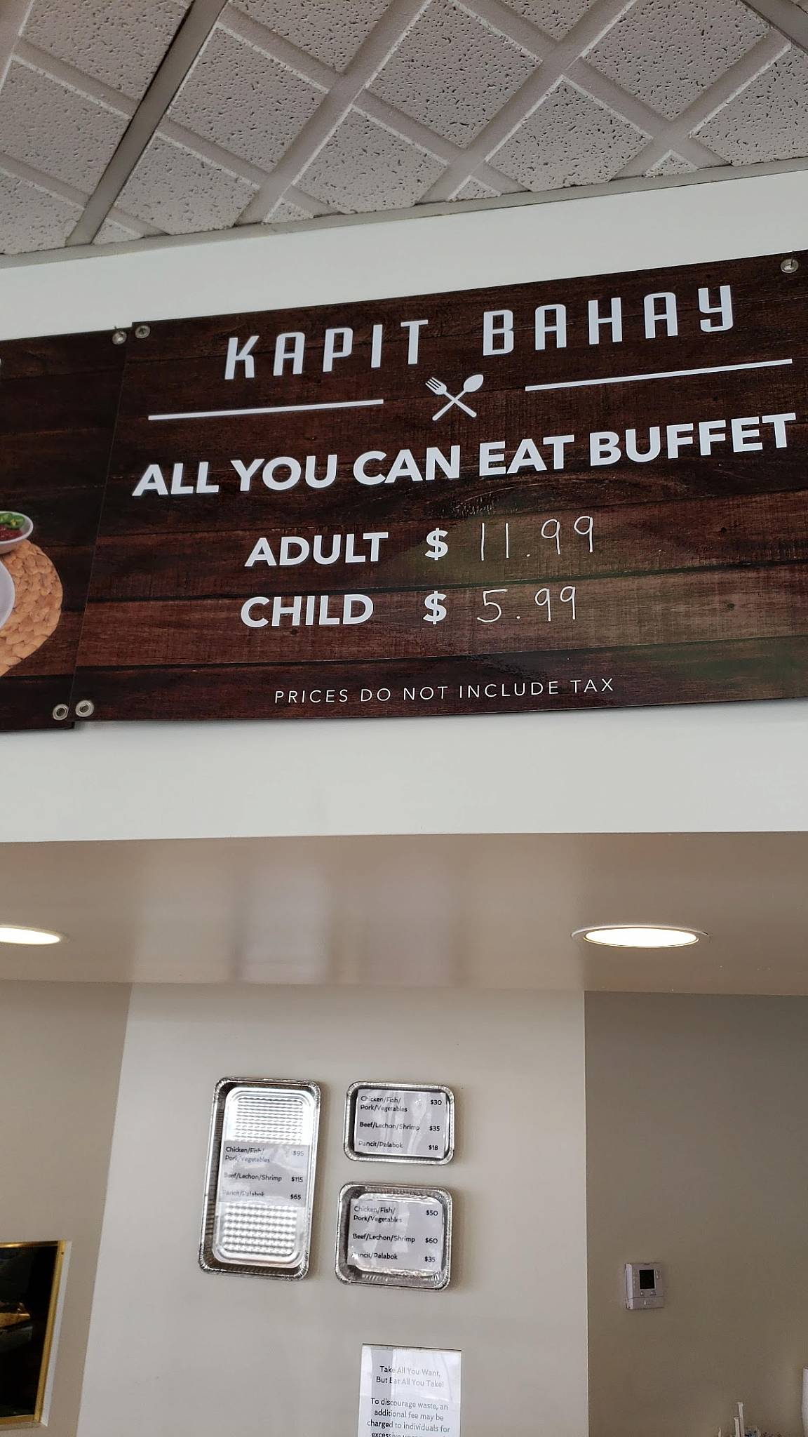 Menu at Kapit Bahay Filipino Fast Food, Las Vegas, Spring Mountain Rd