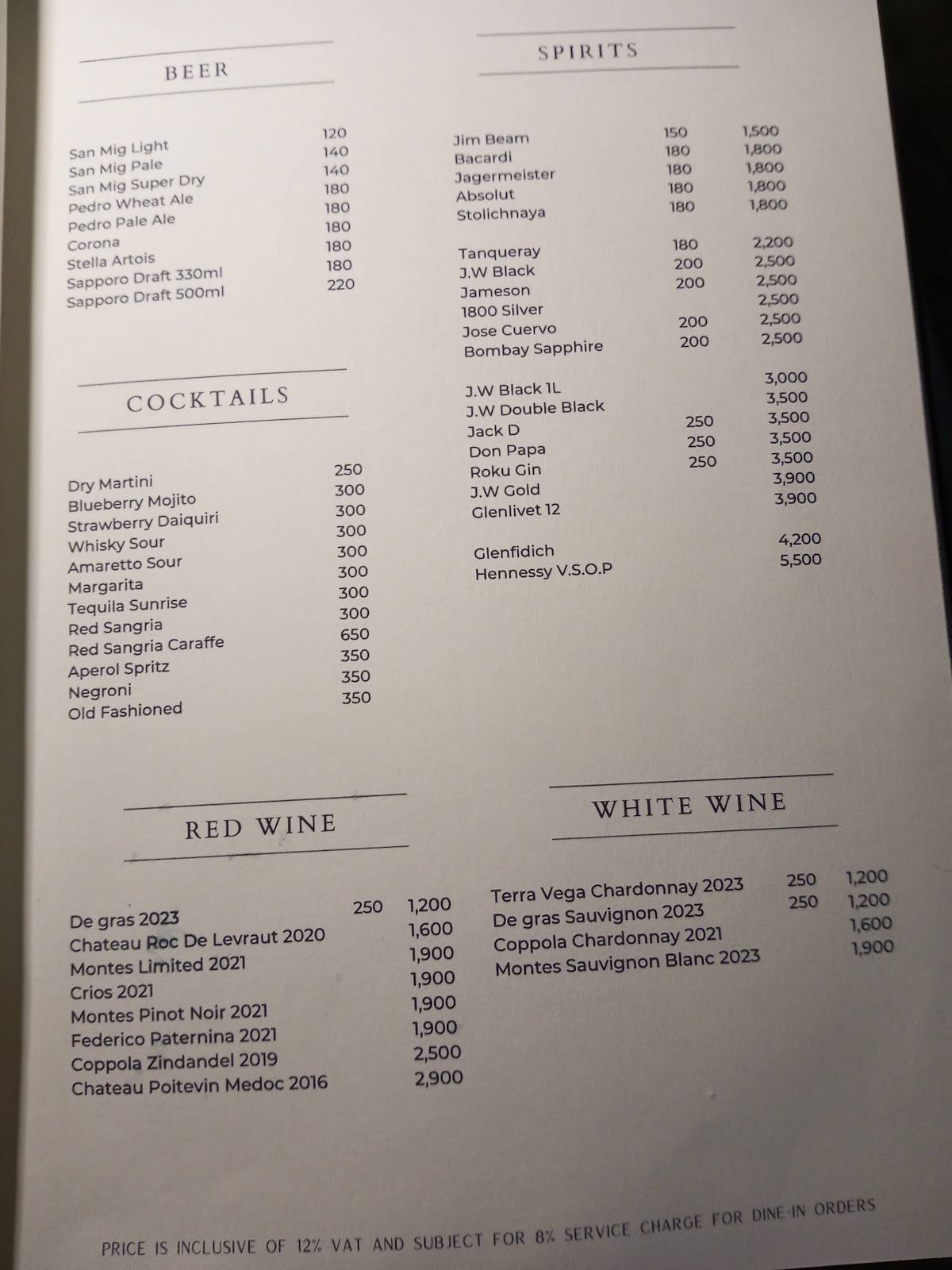 Menu at Karrera Showroom cafe, Muntinlupa