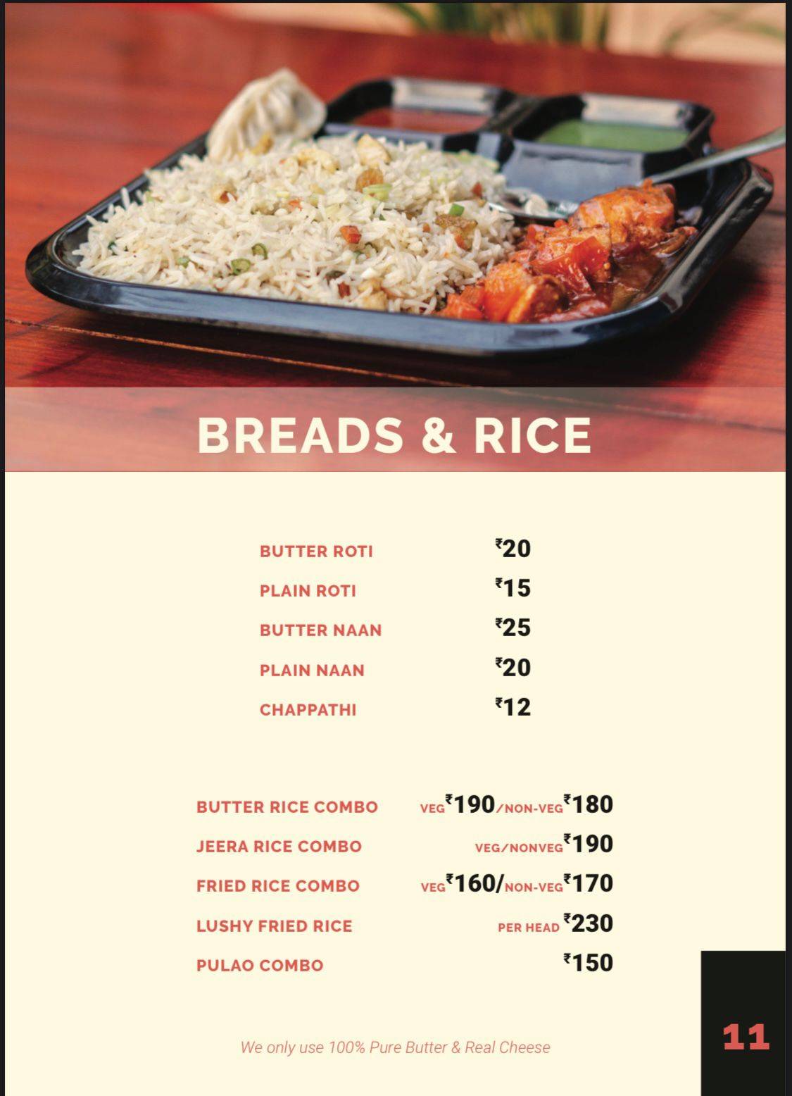 Menu at Momo Lush, Kattangal