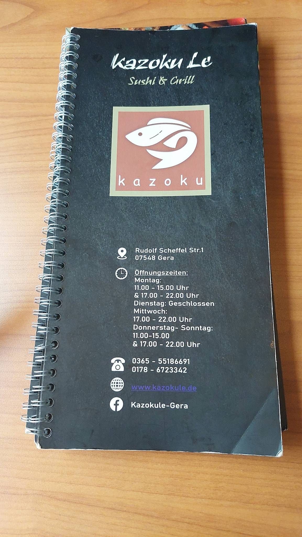Speisekarte von Kazoku Le Gera restaurant, Gera