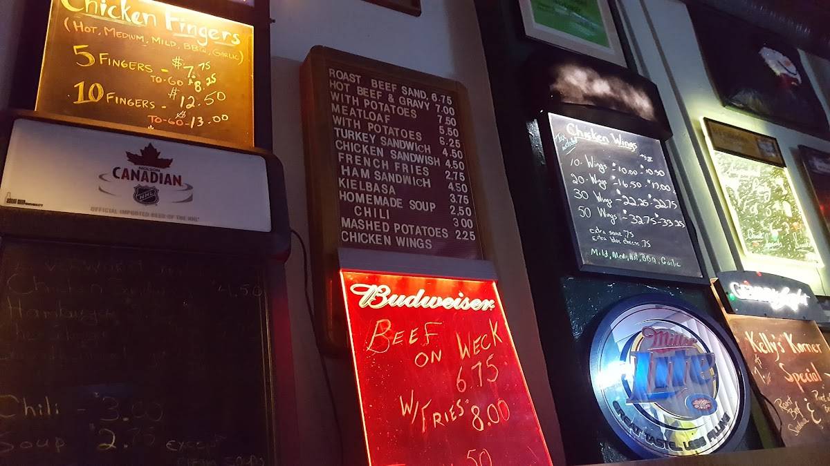 Menu at Kelly's Korner pub & bar, Buffalo