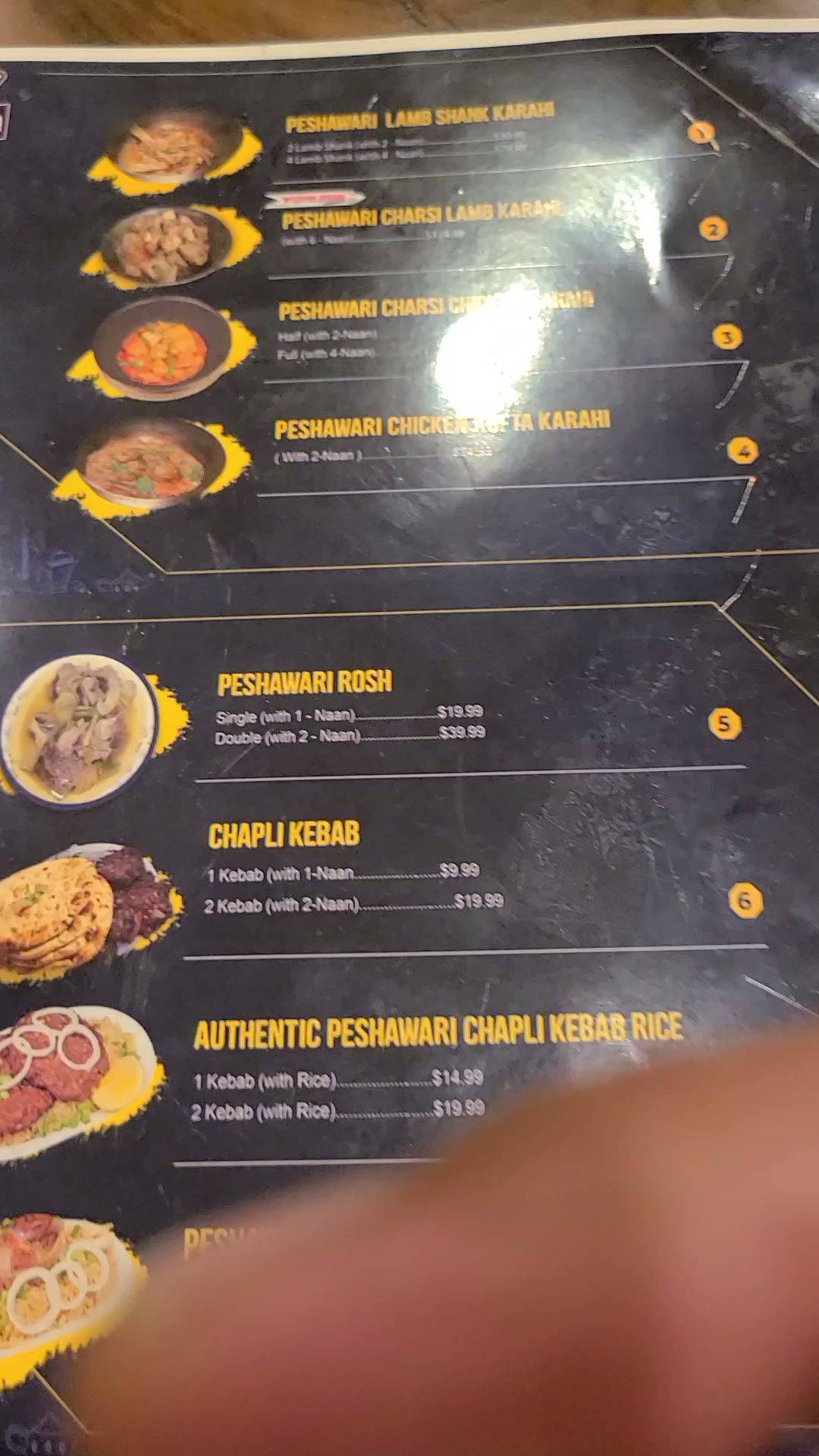 Menu at Khan Baba Peshawari restaurant, Vaughan, Hwy 7 #1