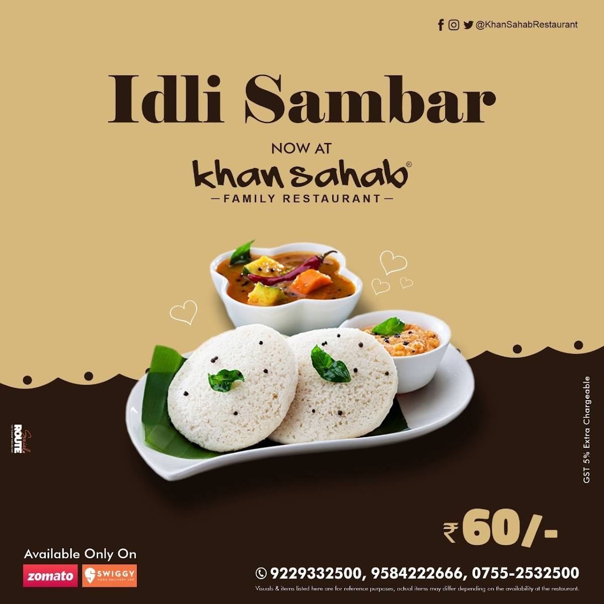 Menu at Khan Sahab, Bhopal, Model Ground