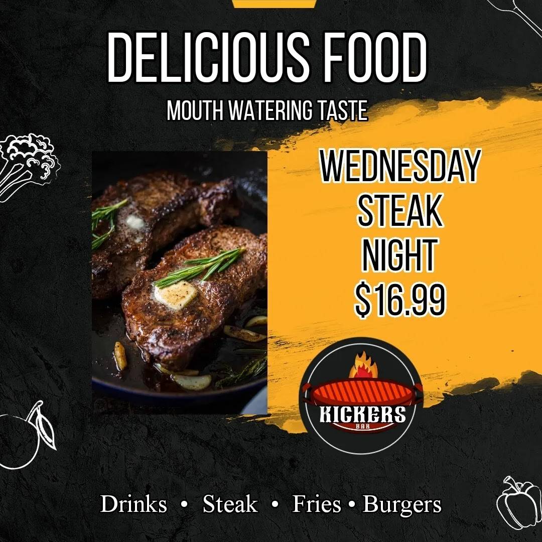 Menu at Kickers Sports Bar & Grill, Turner Valley