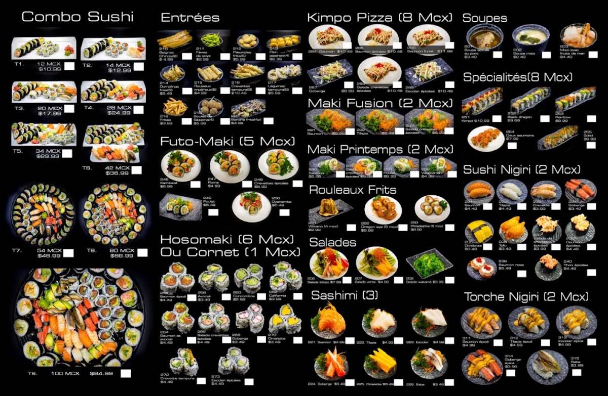 Menu au Kimpo BBQ Coréen Boucherville, Boucherville, 500 Rue D'Avaugour ...