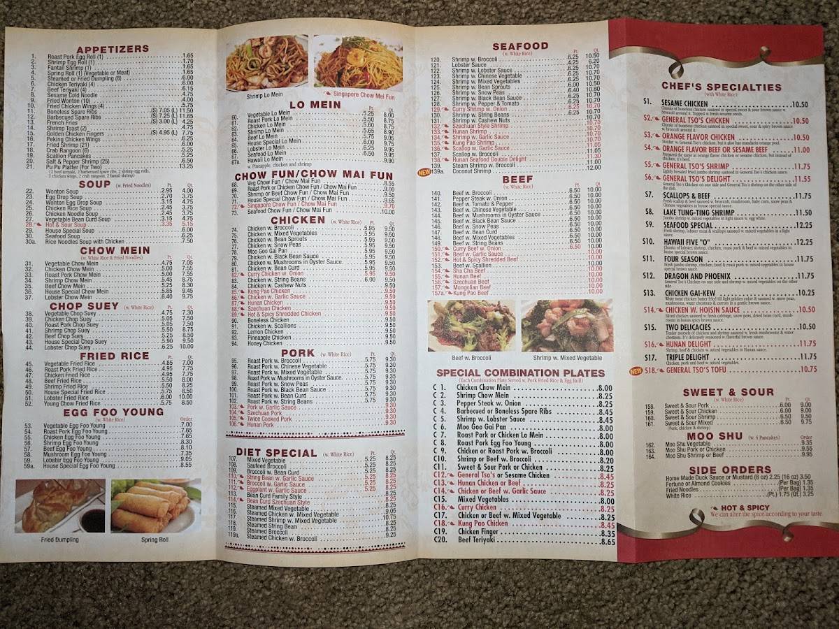 Menu at King Wok Chinese Restaurant, Woonsocket