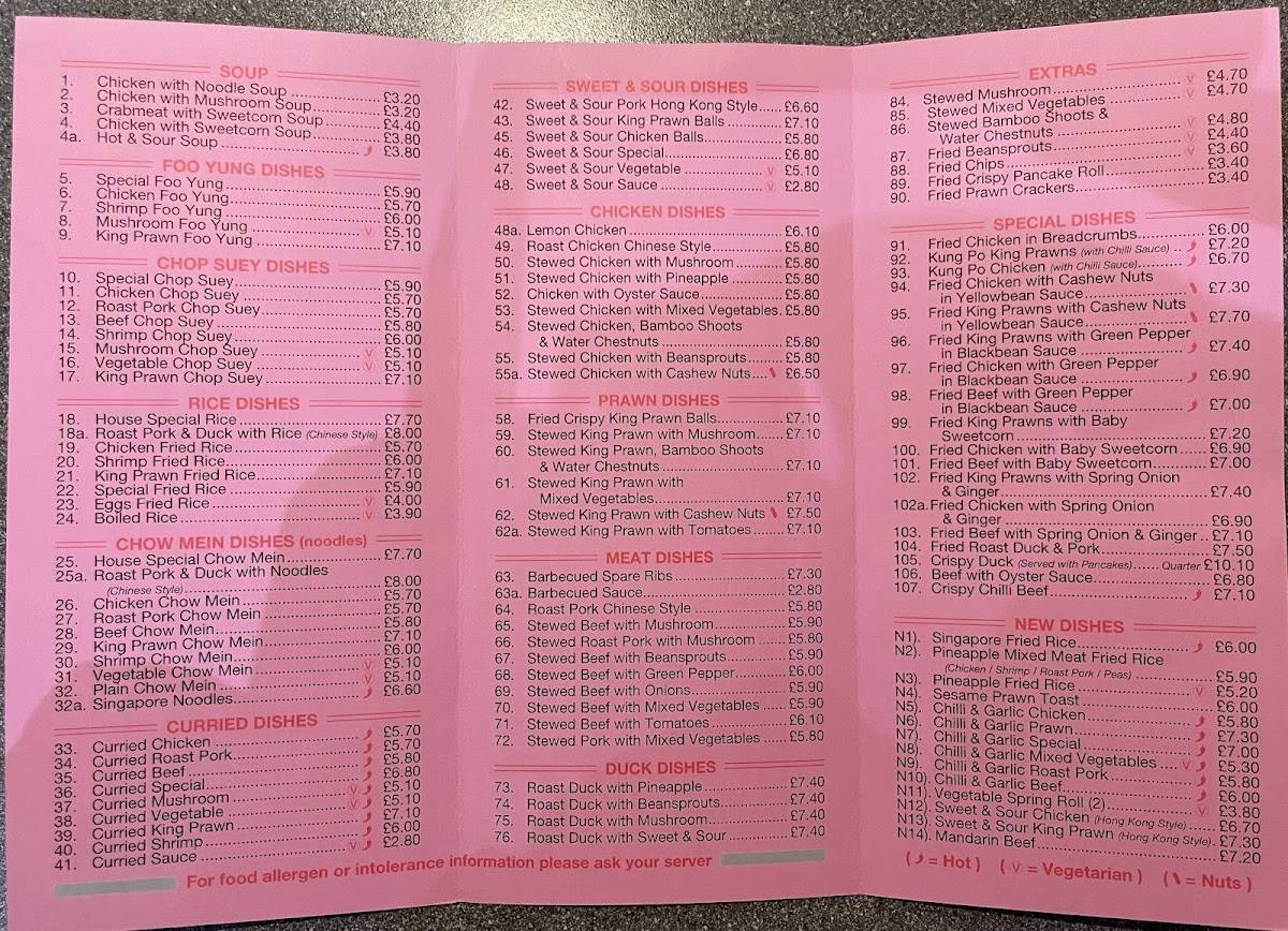 Menu at Silver River fast food, Kingston upon Thames, 133 Richmond Rd