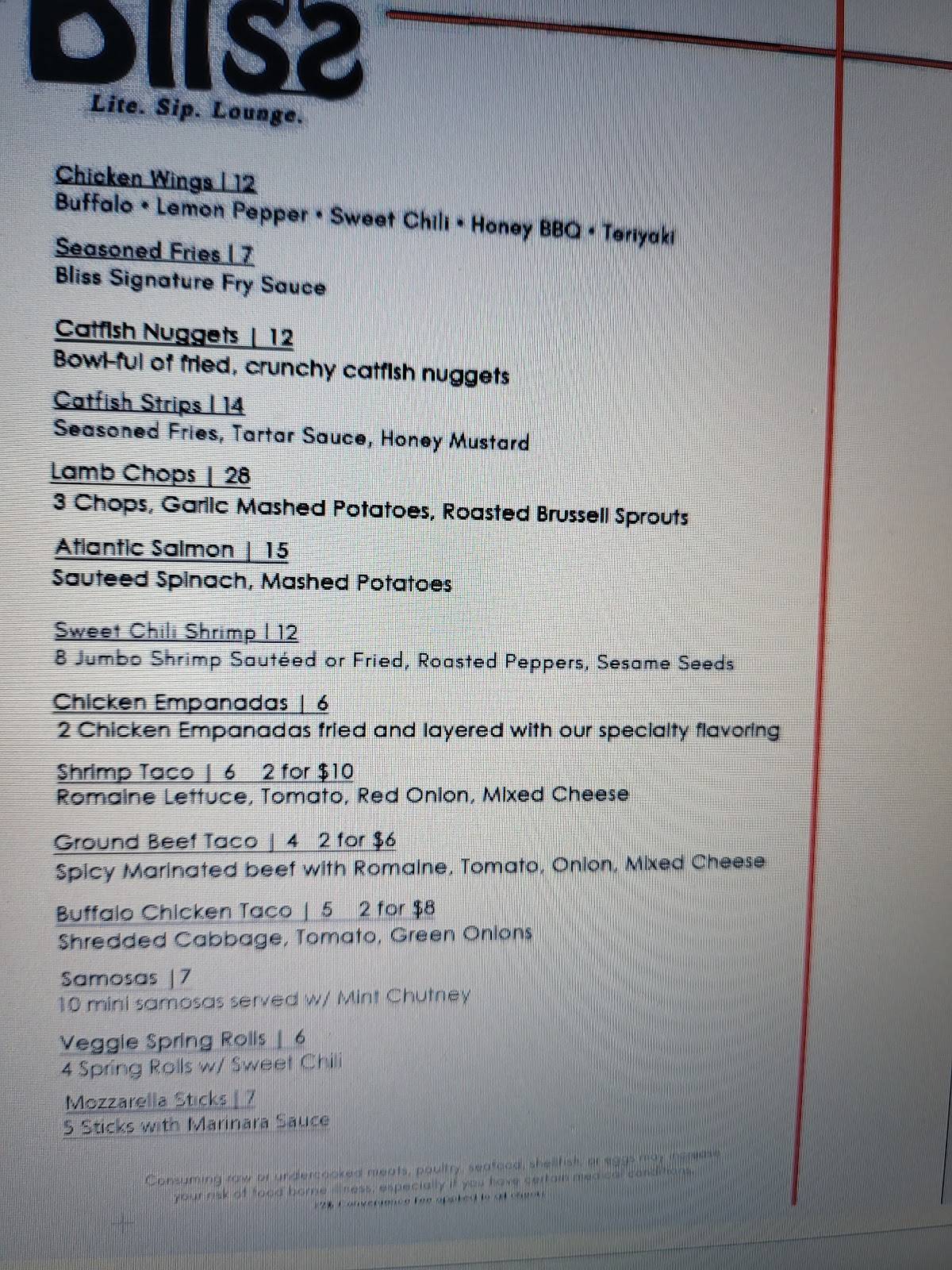 Menu at Kismet Lounge pub & bar, Johns Creek, Medlock Bridge Rd A6